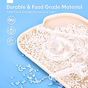 Sippy Cups for Baby 6+ Months Unicorns Sippy Cup for 1+ Year Old - 2 in 1 Spout & Straw Baby Sippy Cups 6-12 months Toddler No Spill Transition Weighted Straw Sippy Cup - 8 oz. (1 Cup with 2 Nipples)