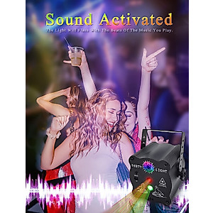 Party Lights Dj Disco Lights, Sound Activated Lights with Remote Control for Dance Party Karaoke Living Room Pub