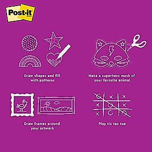 Post-it Doodle Pad, Portable Art Easel, Self-Stick Tabletop Easel Pad, 20 in x 23 in, 20 Sheets/Pad, 2 Pads/Pack (563R-DP)