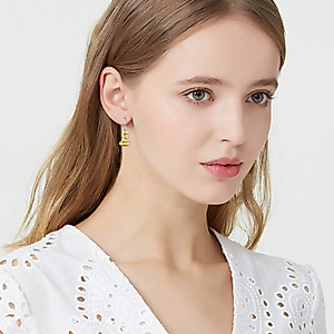 Fox Earrings 925 Sterling Silver Fox Leverback Earrings Cute Animal Dangle Drop Earrings Jewelry Gift for Women