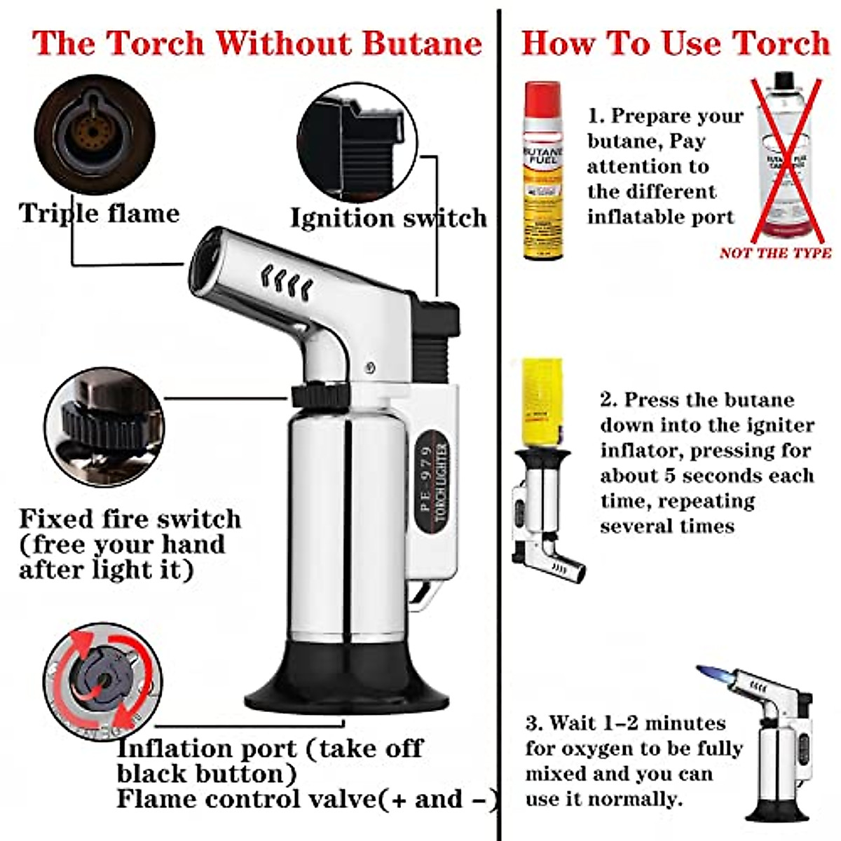 SITOO Cocktail Smoker Kit with Torch, Wood Chips for Whiskey and Bourbon - Drink Smoker for Smoke Infusion in Cocktails and Drinks - Gift for Whiskey Lover, Dad, Husband