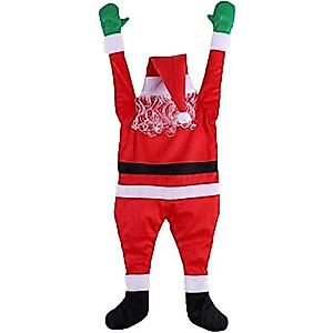 5.5 Ft Large Hanging Christmas Santa Claus Decorations,66.6'' Christmas Ornaments Hanging Santa Christmas Decoration from The Gutter Roof Outdoor Yard Decor Indoor Home Wall Car (5.5 ft(170 cm))