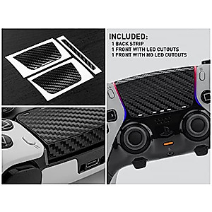 Skin Compatible with Dualsense Edge - TouchProtect Cover to Protect, Add Style, & Enhance Your PS5 Dualsense Controller's Trackpad with Texture! (Carbon Fiber - Black)