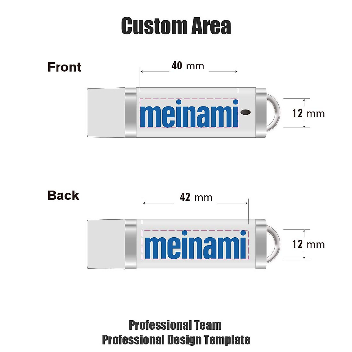 100PCS 32GB Custom USB Flash Drive Personalized Thumb Drive Logo Printed USB,100 Pack