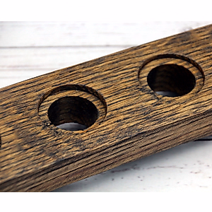 Barrel-Art bourbon stopper and cork display/bourbon cork holder/Fits Blanton's stoppers/With Metal (Dark Walnut)