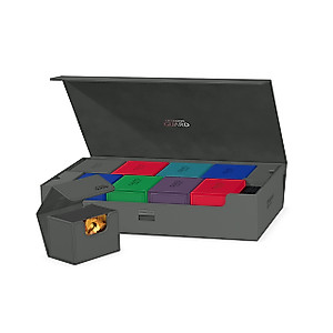 Ultimate Guard Omnihive 1000+, Deck Case for 1000 Double-Sleeved TCG Cards + 2 removable Trays, Grey, Magnetic Closure & Microfiber Inner Lining