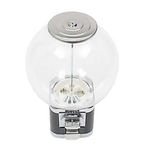 Vending Machine,1.26in Big Bubble Gumball Dispenser Machine w/key,Classic Bubble Capsule Toys Candy Dispenser Vending Machine Gumball Machine for Game, Retail Stores (Black)