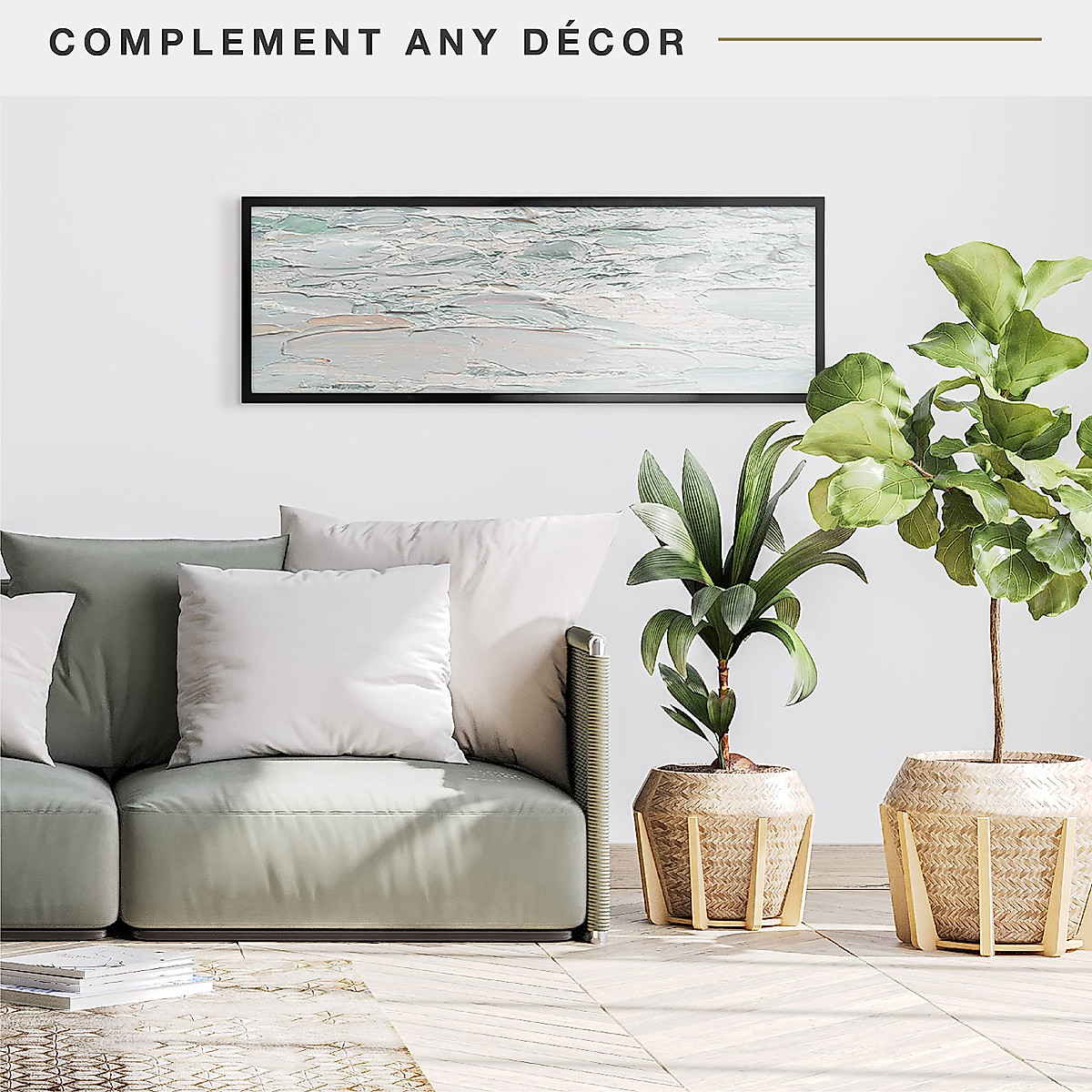 MCS Foundation 13.5x40 Poster Frame Traditional Black, Vertical & Horizontal Wall Hanging Large Picture Frame for Photos, Panoramics, Posters & Art Prints (1-Pack)