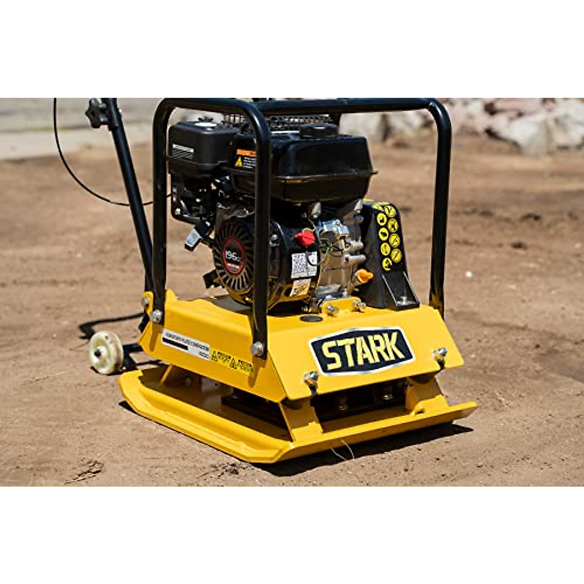 Stark USA 6.5HP Plate Compactor 21 x 21 inch Plate Gas-Powered 196cc Vibratory Plate Construction Concrete Tamper Machine Power Paver