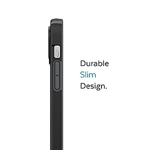 Speck iPhone 14 Pro Max Case - Drop Protection, Scratch Resistant, Built for MagSafe iPhone Case with Soft Touch Coating - 6.7" iPhone 14 Pro Max Case, Dual Layer Case -Black/Slate Grey CandyShell Pro