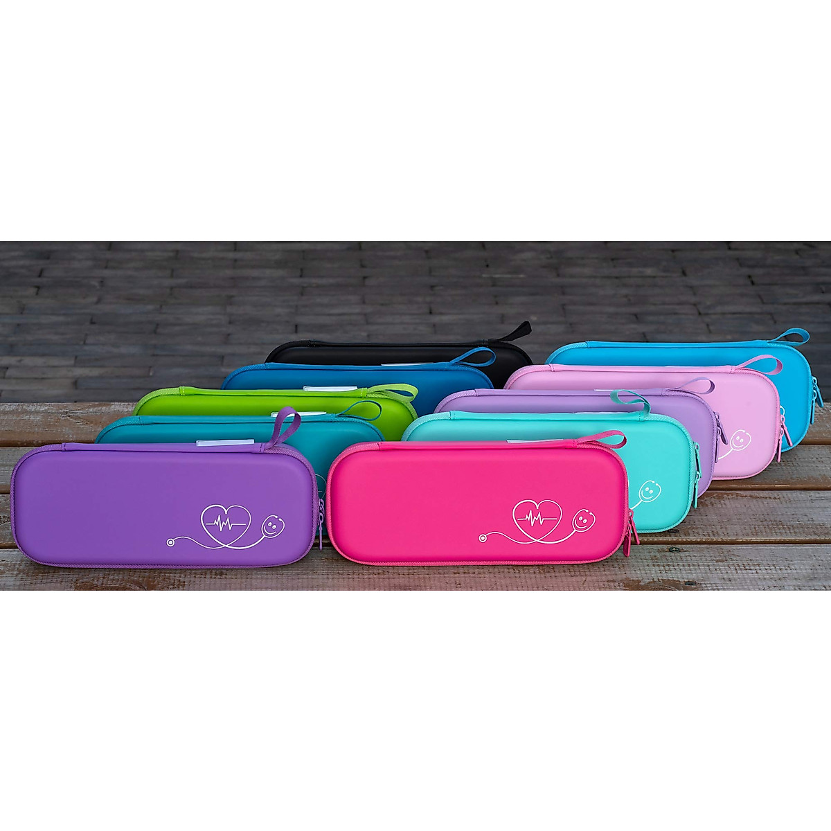 ButterFox Premium Stethoscope Case with Divider and ID Slot for 3M Littmann Classic III, Cardiology IV Diagnostic and More Stethoscopes with Pocket for Nurse Accessories (Lime Green)