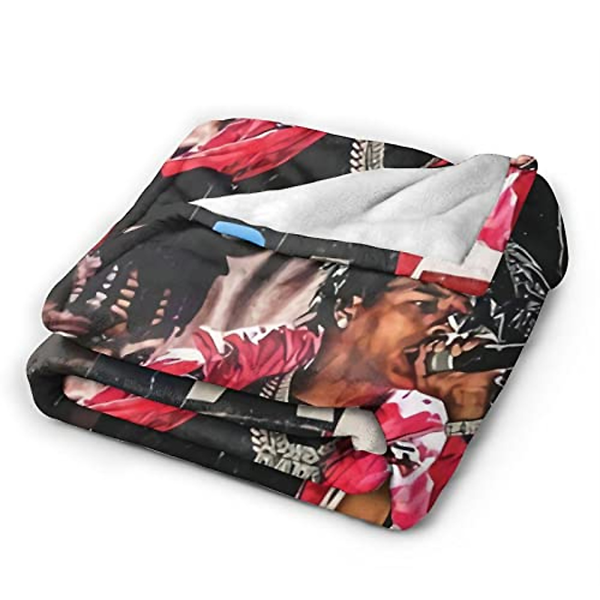 Lil Rapper Baby Band Throw Blanket Soft Cozy Flannel Blankets Decor for Bed Couch Living Room Travel Outdoor 40"X30"