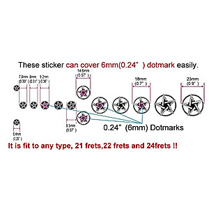 Jockomo Pentagram Guitar Inlay Sticker