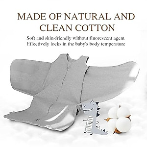 Ftikvo Swaddle-Blanket Baby Girl & Boy Swaddles Newborn Infant Transition Safe Wrap Blankets Breathable (Grey, 3-6 Month)