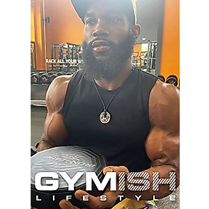 Workout Necklace For Men – Weight Plate Necklace – Dumbbell Necklace for Savages and Rough Guys – Awesome Gym Plate Necklace – Great Present for a Sport Addict – Adjustable Leather Cord