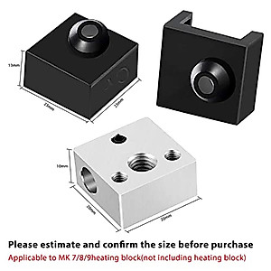 10Pieces Heater Block Silicone Cover 3D Printer Hotend Silicone Sock Heat Shield Printer Accessories for Creality Ender 3/3 Pro/3 V2, Ender 5/5 Plus/5 Pro, CR 10 Series, MK7/ 8/9