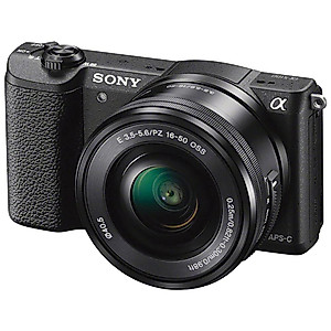 Sony Alpha a5100 Mirrorless Digital Camera with 16-50mm Lens (Black) + Sony FE PZ 16-35mm Lens + Filter Kit + Wide Angle Lens + Bag + 64GB Card + NPF-W50 Battery + More (Renewed)