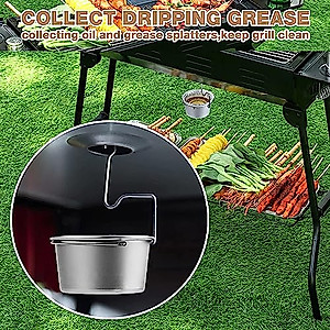HAO HELPER Grill Grease Tray with Clip for Char-Broil/Kenmore Outdoor Grills and Other Similar Grills,Grease Catcher,Grease Tray for Gas Grill,Grease Bucket with Disposable Foil Liners (10 Pack)