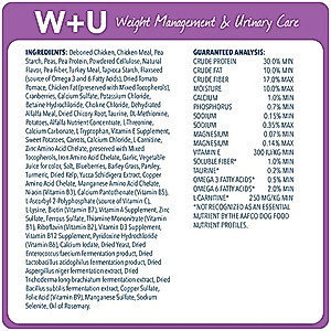 Blue Buffalo Natural Veterinary Diet W+U Weight Management + Urinary Care Dry Dog Food, Chicken 22-lb bag