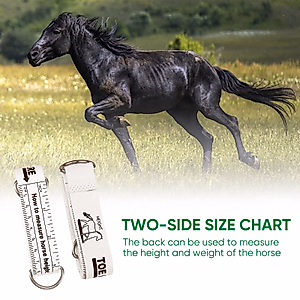 KGDHjuei Horse Measuring Tape for Height and Weight Multifunctional Horse Weight Tape Portable PVC Weight Tape Measure for Horses, 8.2 Feet Long (1)