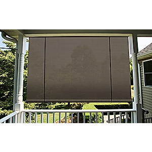 Patio Paradise Roll up Shades Roller Shade 7'Wx6'H Outdoor Shade Blind Pull Shade Privacy Screen for Patio Porch Deck Balcony Pergola Trellis Carport Brown