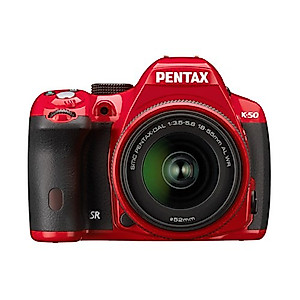 Pentax K-50 16MP Digital SLR Camera Kit with DA L 18-55mm WR f3.5-5.6 Lens (Red)