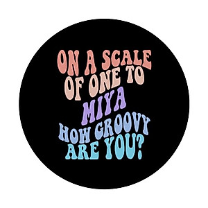 MIYA Cute Retro Girls Groovy MIYA Personalized Name PopSockets Standard PopGrip