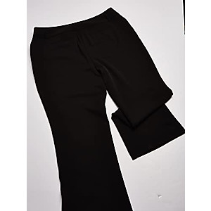Rafaella Women's Curvy Fit Gabardine Bootcut Stretch Dress Pants, 30 inch Inseam, with Pockets (Size 4-16), 16, Black
