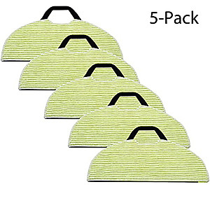 5-Pack Replacement Mopping Pads Compatible with Shark RV2610WA AV2610WA RV2620WD RV2410WD AI Ultra 2- in-1 Robot Vacuum, Washable Reusable Replacement Microfiber Soft Pads(NOT for RV2001/2002 )