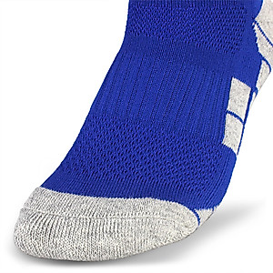 CWVLC Lillte Boy's Soccer Socks Kids Football Sport Team Athletic Knee High Long Tube Cotton Compression Socks Blue X-Small (12C-13C Kids/ 1Y-3Y Youth)