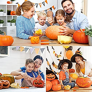 CRMPro 8 Pieces Pumpkin Carving Kit, Stainless Steel Pumpkin Carving Tools with Carrying Case for Kids & Adults Easily Carve Sculpt Halloween Jack-O-Lanterns