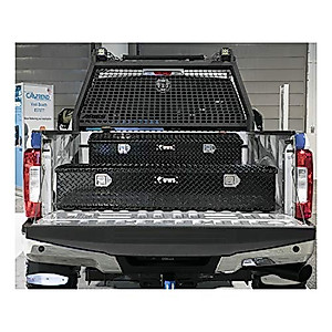 UWS FWB-58-BLK Black 58" Fifth Wheel Box with Beveled Insulated Lid