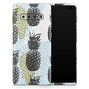 DesignSkinz Retro Summer Pineapple v5 Protective Vinyl Decal Wrap Skin Cover Compatible with The Samsung Galaxy S20 (Screen Trim & Back Glass Skin)