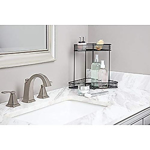 iDesign Vienna Metal Wire Standing Vanity Caddy, 2-Tier Baskets for Countertops, Desks, Dressers, Bathroom, Set of 1, Corner Shelf