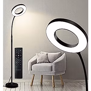 KS KINGSTAR Sofa Standing lamp Floor lamp Side Reading Lamps 3-Color Tall Standing Pole Light with Remote for Live Stream Learning and Reading Living Room,Bed Room,Home Office