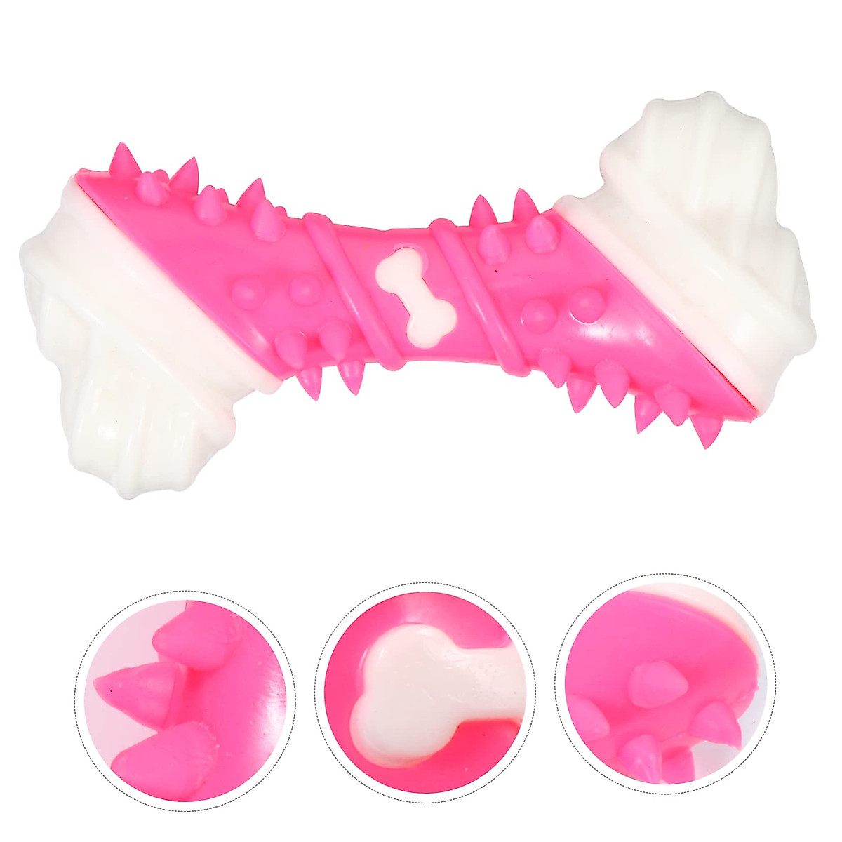 Angoily Pet Teething Toys Pet Molar Bite Toy Dog Dental Toy Puppy Interactive Toy Dog Teeth Cleaning Toy Teeth Training Dog Bone Dog Molar Toy Bone Toy Dog Play Toy Dog Ball Chew TPR