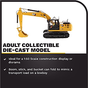 Diecast Masters 1:50 Caterpillar 320 GX Hydraulic Excavator | High Line Series Cat Trucks & Construction Equipment | 1:50 Scale Model Diecast Collectible Model 85674