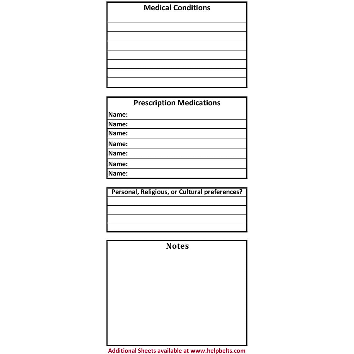 General Medical Alert Help Belt 6” Child Size Medical Alert Seat Belt Cover with Inside Pocket, Medical Form and Online Fillable Forms (Cloud)…