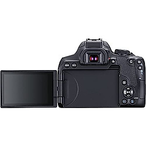 Canon EOS Rebel T8i DSLR Camera with 18-55mm Lens (3924C002), 64GB Card, Case, Card Reader, Flex Tripod, Hand Strap, Cap Keeper, Memory Wallet, Cleaning Kit