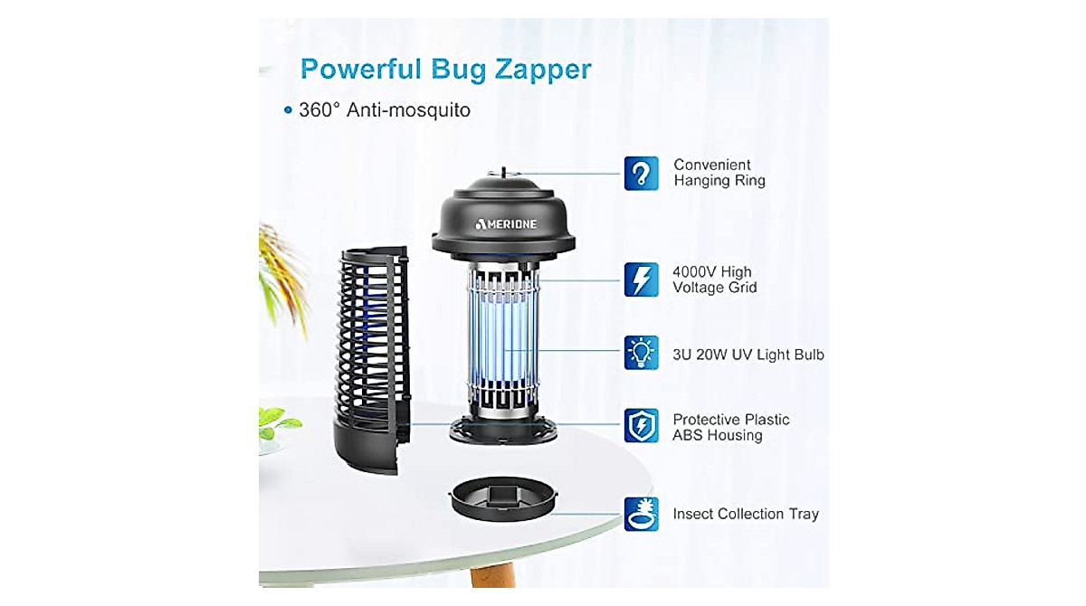 Amerione 20W Bug Zapper for Indoor & Outdoor Pest Control