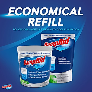 DampRid Refill Bag, 4-Pack - Fresh Scent Moisture Absorbers for Rooms with Excess Humidity, Long-Lasting, Eliminates Musty Odors and Creates Fresher Air, 4/2 lb. 12 oz (1.24 kg)