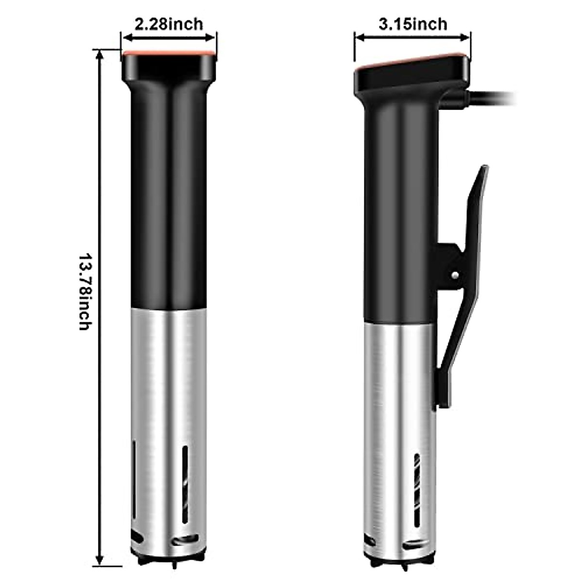 Upesitom Sous Vide Cooker, 1100W Sous Vide Precision Machine, IPX7 Waterproof Immersion Circulator with Temperature Control, Digital Timer, Low Noise & Fast Heating