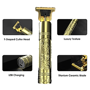 soieho Hair Trimmer for Men, Cordless Hair Clippers Rechargeable Beard Trimmer, Zero Gapped T Blade Liners Grooming Hair Cutting Kit, Giving for Men Husband Father.