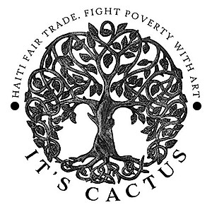 Tree of Life, Garden Metal Plaque, Indoor and Outdoor Wall Décor 23 Inches Round Haitian Art