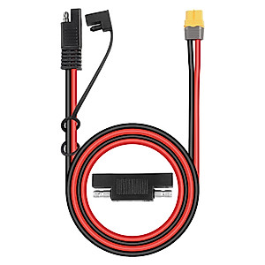 GELRHONR XT60 to SAE Cable,4.9Ft 12AWG SAE Male to XT60 Female Cable for RV Boat Battery Solar Panel Portable Power Station