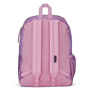 JanSport Cross Town Backpack, Static Rose, 17" x 12.5" x 6" - Simple Bag with 1 Main Compartment, Front Utility Pocket - Premium Class Accessories