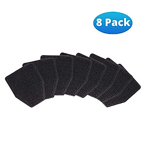 Urinal Mats (8 Pack) - Bathroom Urinal Mat for Floor - Dark Gray Commercial Splash Mats for Men's Restroom