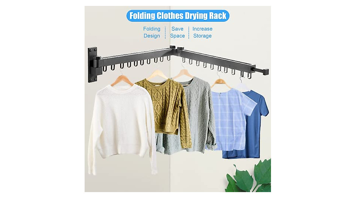 Bakala Wall Mounted Clothes Drying Rack - Space Saver