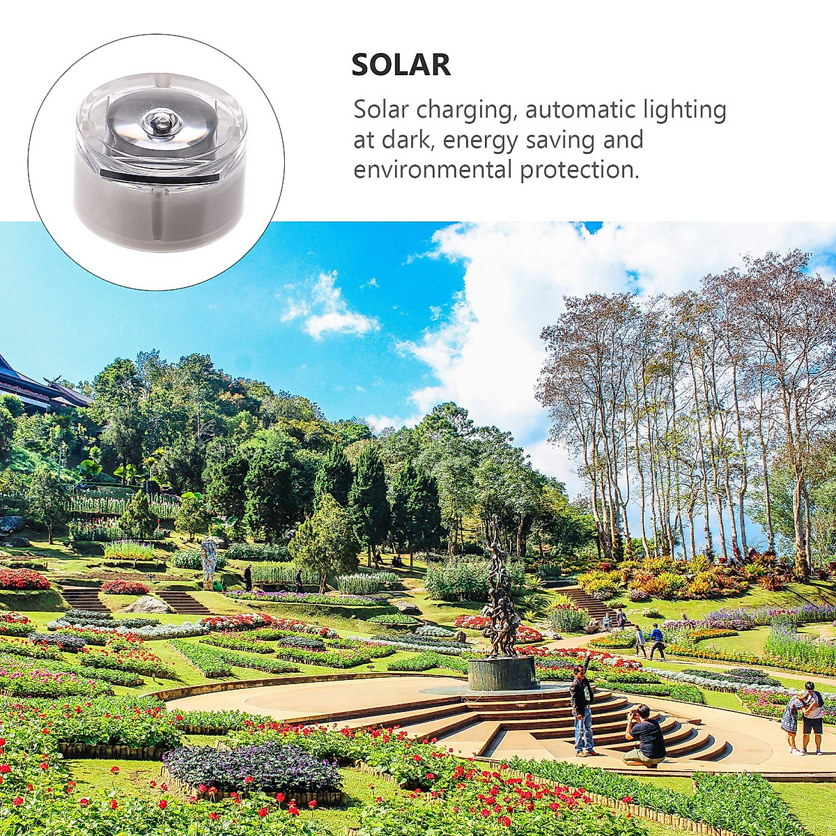 Uonlytech Solar-Powered Yard Lamp Underground Ground Buried Light Outdoor Solar Garden Easy Install Red Waterproof