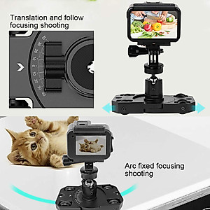 Romantic Valentine's Day Aluminium Alloy Photography, Leftwei Desktop Stabilization Photography Trolley Action Camera Stabilizer for Various Sports Cameras